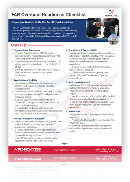 Free FAR Overhaul Readiness Checklist | Download Now